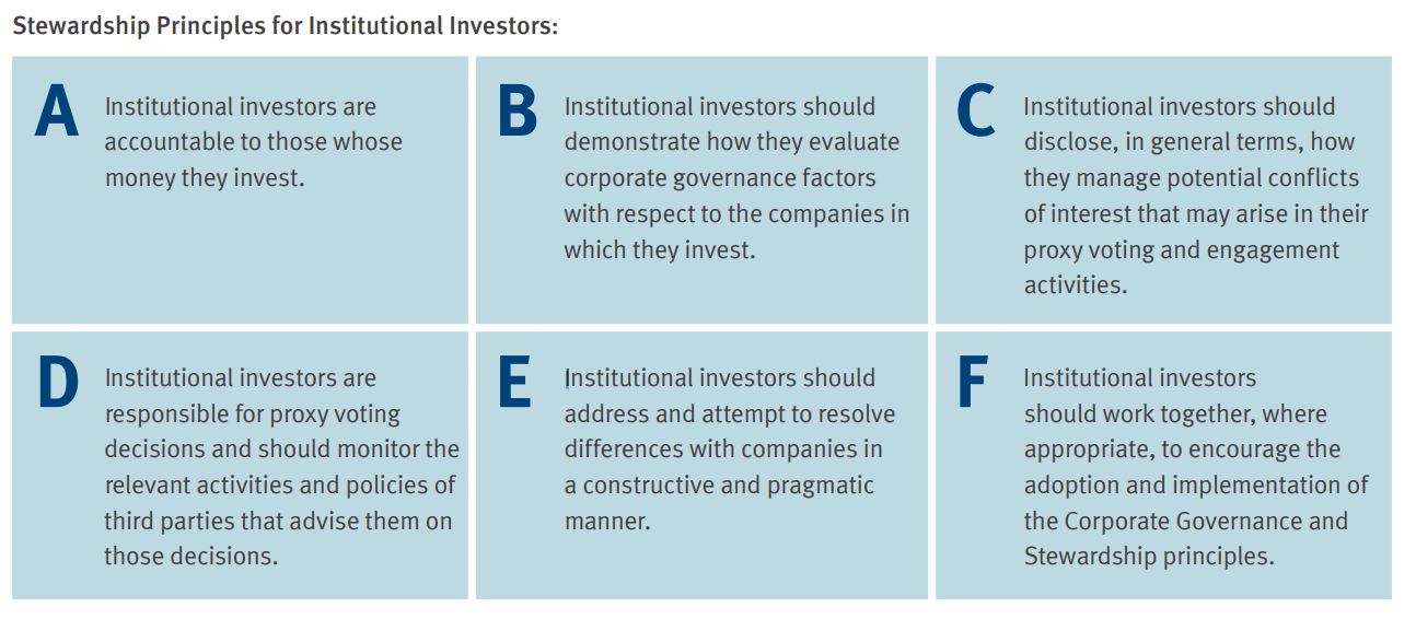 Investors launch Framework for U.S. Stewardship and Governance